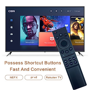 Universal Remote Control for Samsung Smart TV(LCD LED UHD QHD QLED TVS), with Netflix, Prime Video, ZEE5, WWW, Samsung TV Plus, Rakuten TV Buttons
