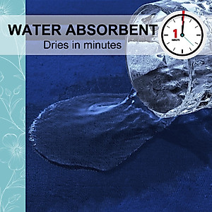 Grandaily Memory Foam Toilet Rugs U-Shaped 24x20, Ultra Soft, Non-Slip and Absorbent Bathroom Rugs, Machine Wash Dry, Comfortable Contour Bath Mat for Toilet Base, Navy Blue