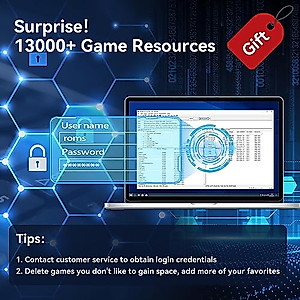 Emulator Console Game HDD with 55433 Video Games, 4T Retro Game Console Hard Drive with 80+ Emulator Console, 42 AAA PC Games, 3 Game Systems, Sata 3 to USB 3.0 Cable, Plug and Play for Win 8.1/10/11