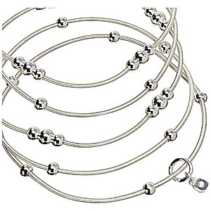 NINE WEST Women's Ignite The Night Silvertone 5 Row Stretch Bracelet