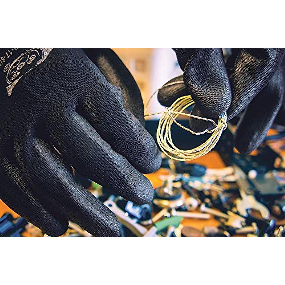 Global Glove Safety Work Gloves work gloves, Black, Large Pack of 144 US