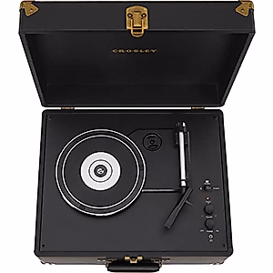 Crosley CR6253B-BK Anthology Vintage 3-Speed Bluetooth in/Out Suitcase Turntable, Black