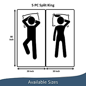 Real 1000-Thread-Count, 100% Certified Egyptian Cotton |5 PC Split King Size, Plum Color| Split Sheet Set for Adjustable Bed, Fits Mattresses upto 18" Deep Pockets, Soft Silky Sateen Weave