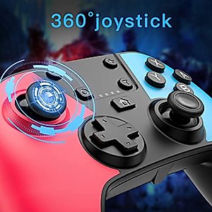 Wireless Controller for Switch/Switch OLED, Rahaat Switch Pro Controller Remote Gamepad Joystick for Switch Console with Turbo Function, Double Vibration and Gyro Axis
