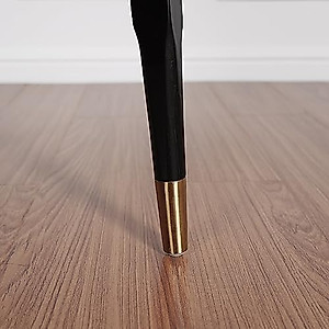 MAVA Home Armchair Living and Dining Room Modern Furniture Jasper Solid Wood Handmade Cane, Rattan Back Designer Chair (Black), Assembled