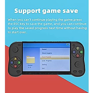 CZT New 5.1-inch Handle Appearance Video Handheld Game Console Portable Emulator Classic Arcade Retro Gaming Game Device System Built-in 12000 Games mp3 mp4 (Black)