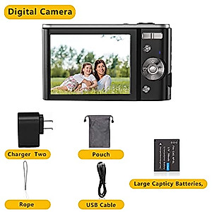 Digital Camera for Kids Boys and Girls - 2.7K 48MP Children's Camera with 32GB SD Card, Rechargeable Electronic Mini Camera for Students, Teens, Kids