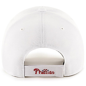 47 MLB White Primary Logo Team Color MVP Adjustable Hat, Adult One Size Fits All - Philadelphia Phillies White