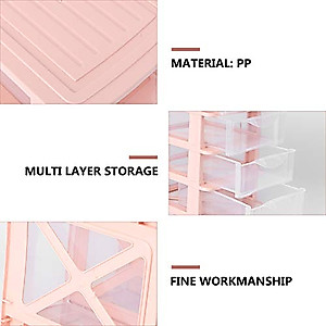 Alipis Mini Fridge 2pcs Dresser Shelf Duty Shoes Storing Stackable Makeup Layers, Four- Office~ Kids Craft with Sewing Multilayer Office Holder Clo Crafts, Small Cube Accessories Shoe Organizer
