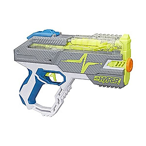 Nerf Hyper Rush-40 Pump-Action Blaster, 30 Hyper Rounds, Eyewear, Up to 110 FPS Velocity, Easy Reload, Holds Up to 40 Rounds