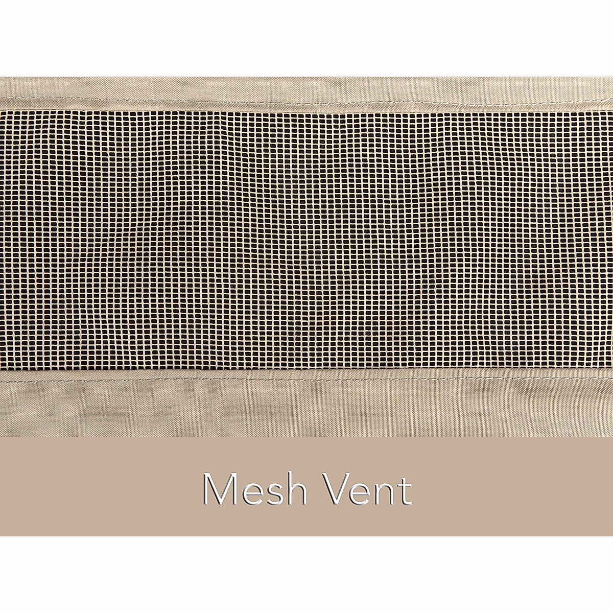 Covermates Rectangular Dining Table Cover - Water-Resistant Polyester, Mesh Ventilation, Patio Table Covers, Full Table 50W x 30D x 25H, Khaki