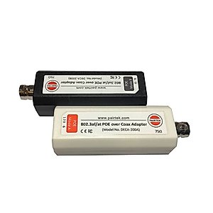 POE Ethernet-Over-Coax Adapter Kit (DECA-200) - Twin Pack - by Dualcomm/PAIRTEK