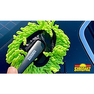 Simoniz 13” Detailers Microfiber Auto Duster - Dusting Wand Cleans, Dries & Polishes – Safe for All Interior or Exterior Surfaces - Great for Cars, Trucks, SUVs, Boats, RVs & Bikes or Home Cleaning