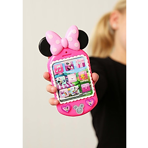 Minnie Bow-Tique Why Hello Pretend Play Cell Phone, Lights and Sounds, Kids Toys for Ages 3 Up by Just Play