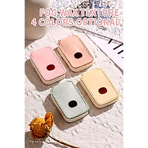 HIBEYO Leather Key Fob Cover 3 Buttons for Mazda 3 Alexa CX-30 CX-3 CX-5 CX-7 CX-9 CX-4 2020 2021 2022 Smart Remote Auto Key with Key Chains Accessories-Green