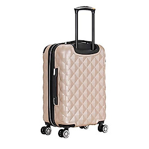 Kenneth Cole Reaction Diamond Tower Collection Lightweight Hardside Expandable 8-Wheel Spinner Travel Luggage, Rose Champagne, 20-Inch Carry On