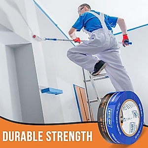 STIX-ON Painter’s Tape – 2 inch/ 1.88 inch x 60 yds Masking Tape Rolls – Paint Tap for Wall, Trim, Glass, Metal – Fine Line Tape for Precise Lines, Edges – Residue-Free Blue Painters Tape-Single Roll