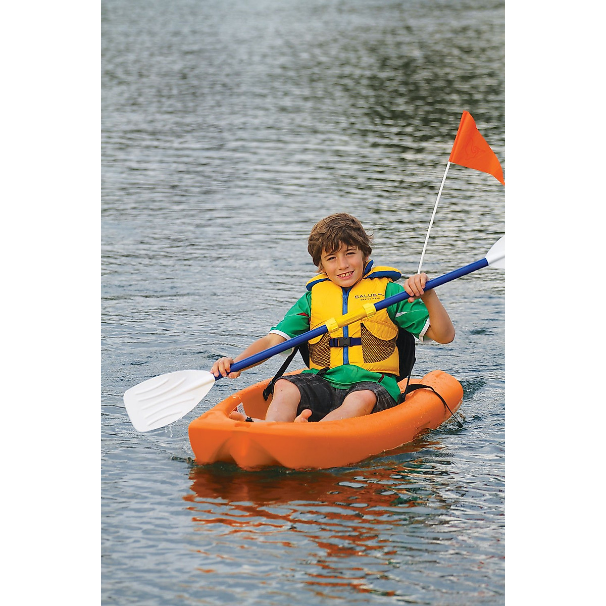 Pelican - Kayak Paddle for Kids - Blue & White - Perfect for The Small or First-Time Paddlers - Easy to Use - 152 cm (60 in.)