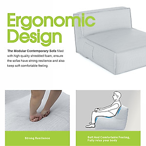 Patio Furniture Bean Bag 2 Person Chaise Lounge Chair Outdoor Middle Chair Reclining Chair Garden Pool Lounge Chairs Sunbathing Recliners Beach Lounge Chair Sunbed (light gray, 2 person lounge chair)