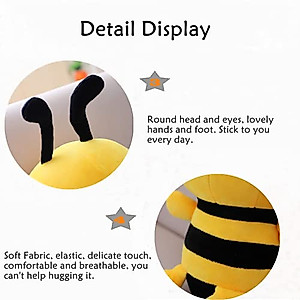 AUCOOMA Stuffed Bee Animal Plush, Cute Honeybee Plushie Toy for Kids, Girls, Doll 7.8"
