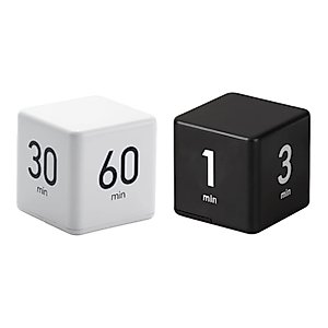 Feilifan Cube Timer, Kitchen Timer Kids Timer for ADHD Productivity Workout Flip Timer Classroom for StudyTime Countdown Management Timercube…