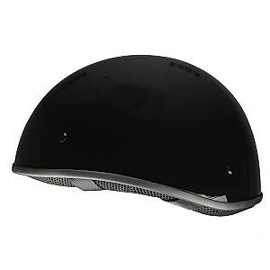 Milwaukee Helmets Bare Bones Glossy Black Half Motorcycle Helmet for Men and Women DOT Approved MPH9711DOT - Large