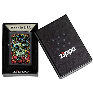 Zippo Dead Inside Design Black Matte Pocket Lighter