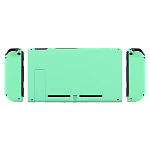 eXtremeRate DIY Replacement Shell Buttons for Nintendo Switch, Mint Green Back Plate for Switch Console, Custom Housing with Full Set Buttons for Joycon Handheld Controller [Only Shell, NO Console]