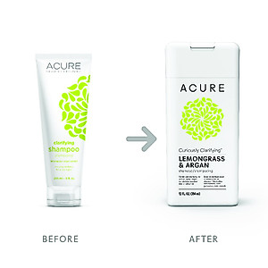 Acure Curiously Clarifying Shampoo - Lemongrass, 8 fl. oz. (Packaging May Vary)