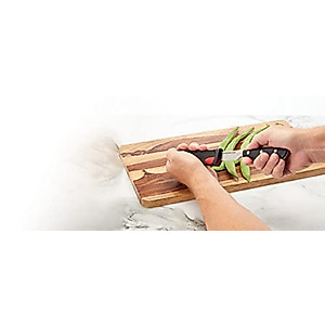 MasterClass All Purpose Small Kitchen Knife with EdgeKeeper Knife Sharpener Sheath, Stainless Steel, 11 cm