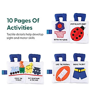 The Peanutshell Quiet Book for Toddlers | Travel Toy & Educational Busy Book | Wash Bag Included