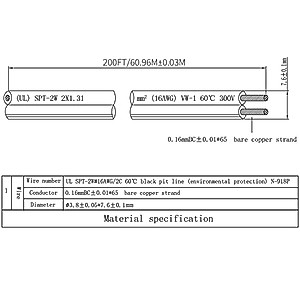 FIRMERST 16/2 Low Voltage Landscape Wire Outdoor Lighting Cable UL Listed 200 Feet