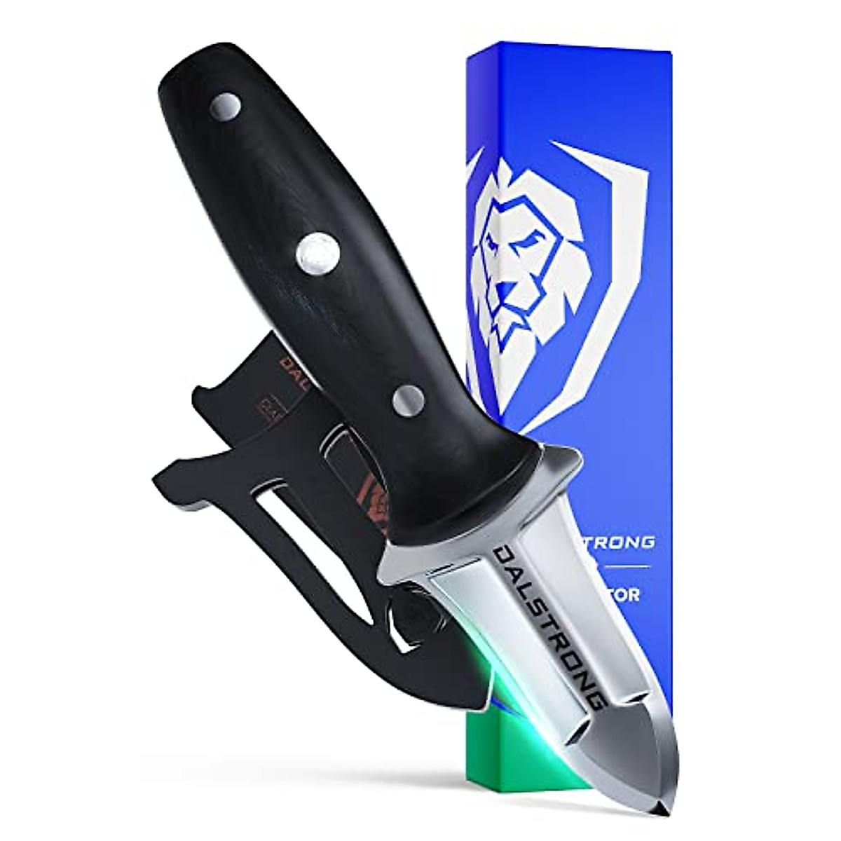 Dalstrong Oyster Shucking Knife - 3" Professional Clam and Shellfish Tool - Gladiator Series Elite - Forged German High-Carbon Steel - G10 Handle - Sheath Included - NSF Certified