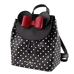 Kate Spade New York x Disney Minnie Mouse Black Polka Dot Leather Backpack