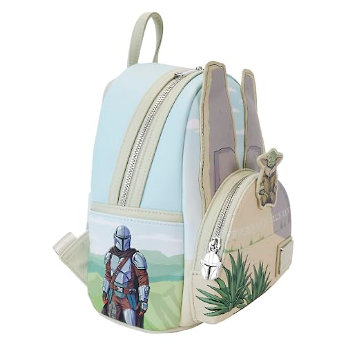 Loungefly The Mandalorian Grogu Stone Glow in the Dark Mini-Backpack, Amazon Exclusive
