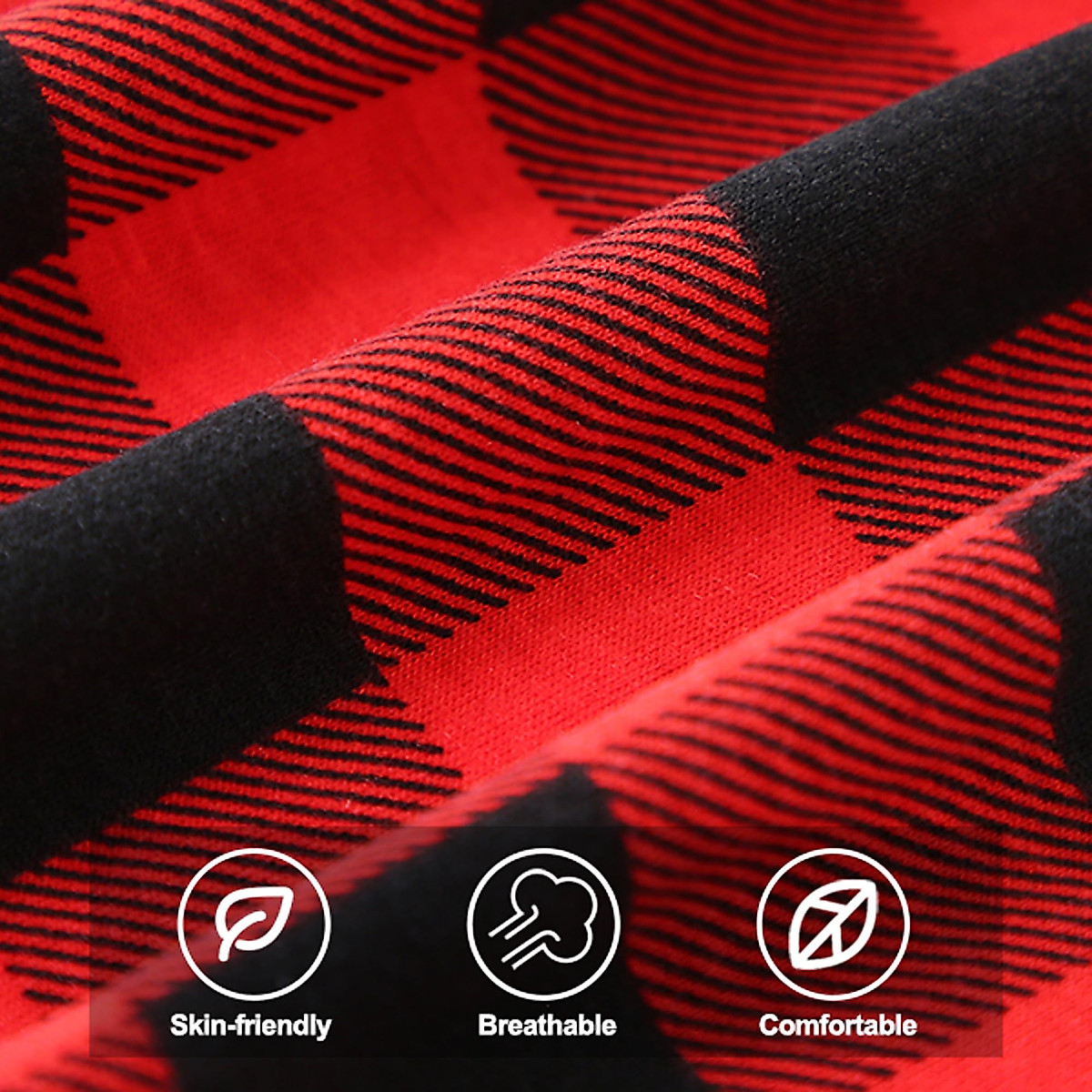 SOLOYEE Matching Christmas Pajamas for Couples Pjs Sets Adults Classic Plaid Xmas Sleepwear for Family Men and Women (Women, Large)