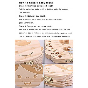 Anbaby Cute Personality Baby Teeth Box Save Wooden Boxes Deciduous Souvenir Box (Boy)