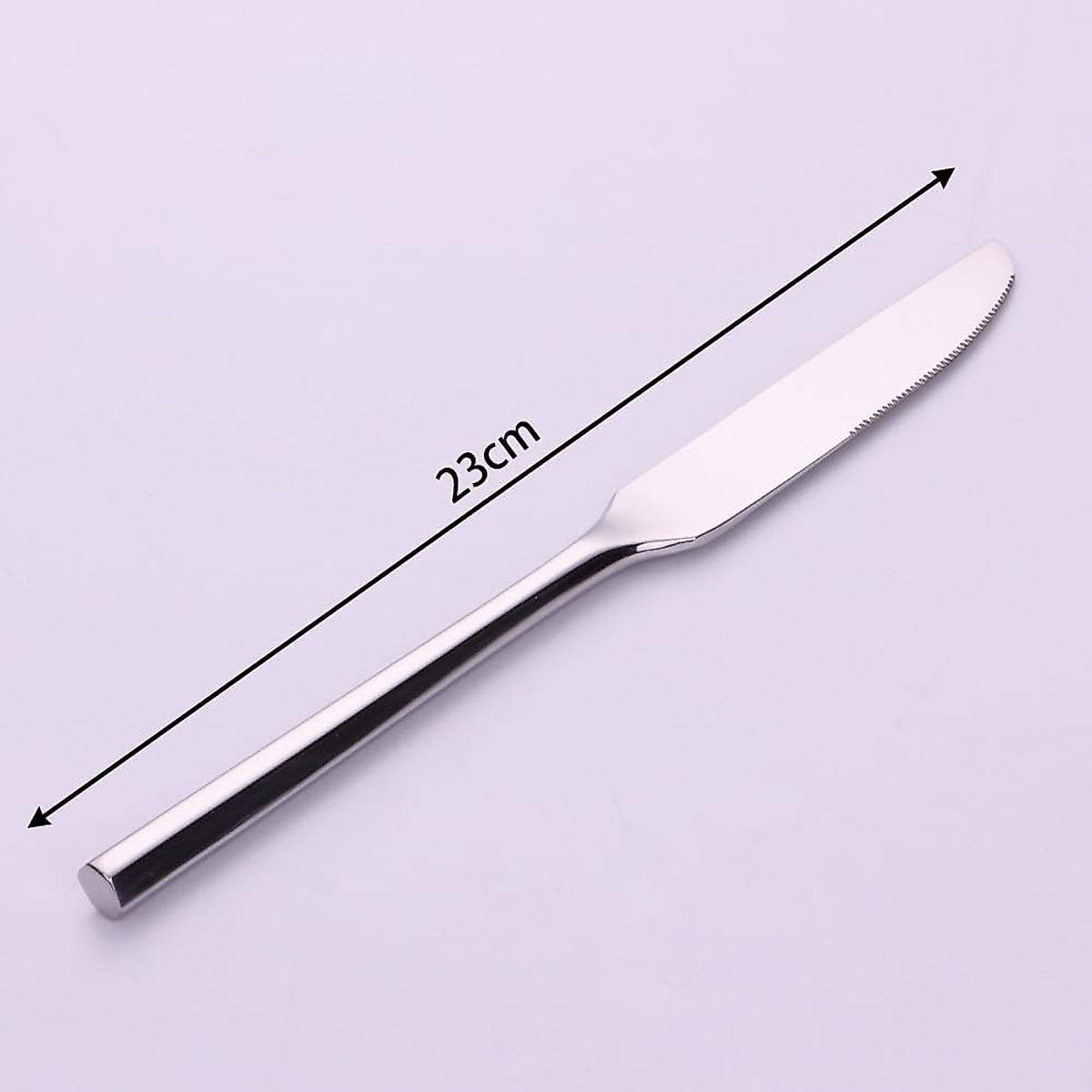 Aimilan 20 Piece Flatware Set Service for 4, 18/10 Stainless Steel Hexagonal diamond Handle Silverware Set, Thickened tableware Cutlery Set, Mirror Polished, Dishwasher Safe