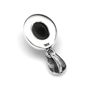 Silvershake Created Black Onyx 925 Sterling Silver Swirl and Spiral Solitaire Pendant with 18 Inch Chain Necklace