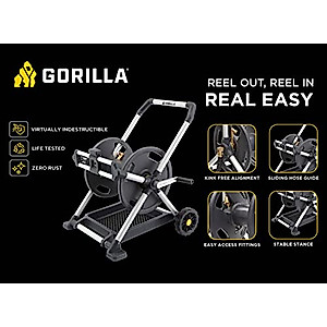 Gorilla 225’ Aluminum Zero-Rust Mobile Hose Reel