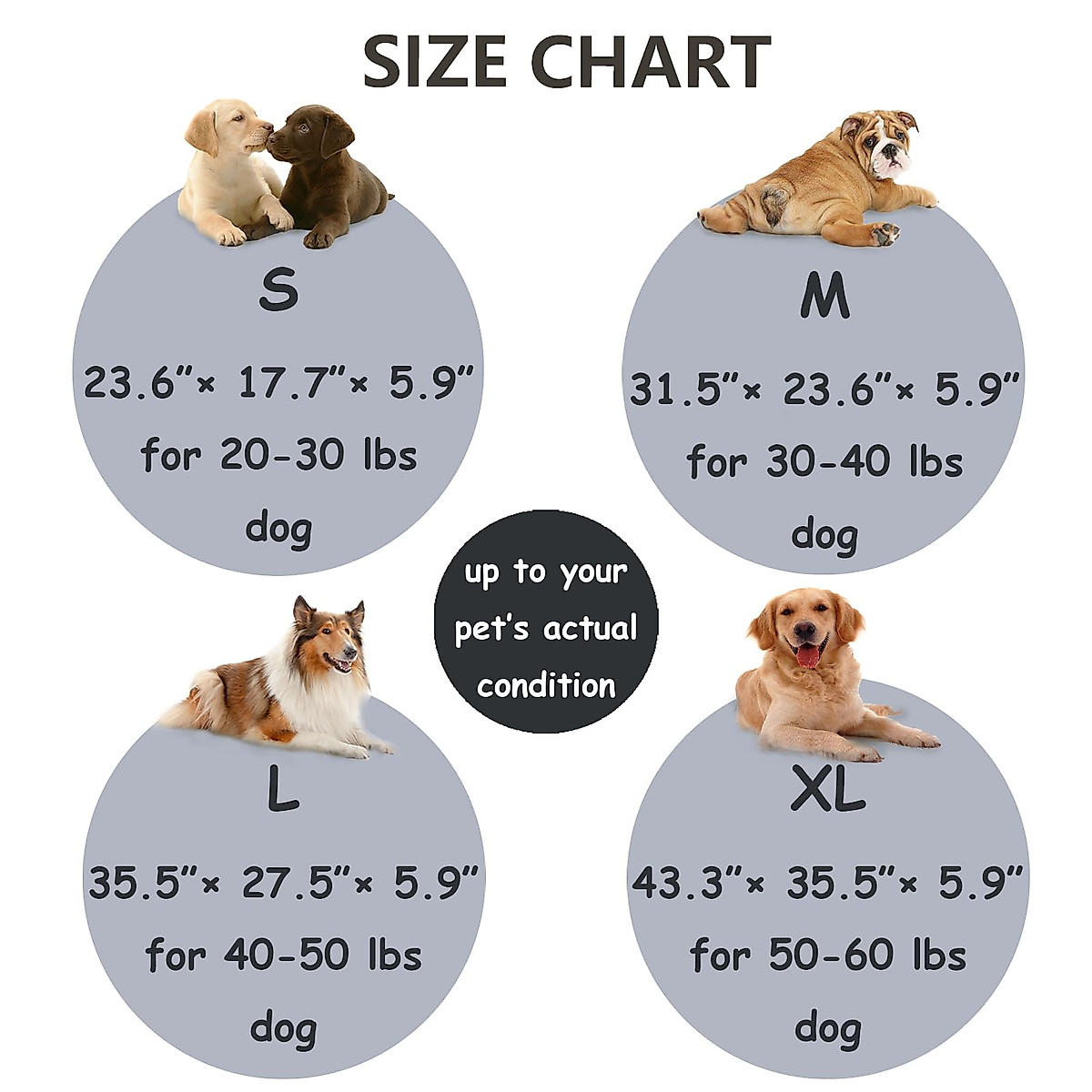 DTXDTech Dog Bed for Large Dogs,Waterproof Dog Beds for Medium Dog,Machine Washable Dog Bed with Non-Slip Bottom,Fluffy Cozy Rectangle Pet Bed Indoors,Black,L