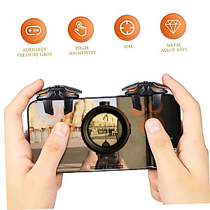 UKCOCO Telefonos 1 Set Controls Teléfonos Telefono Game Supplies Mobile Phone Gaming Controllers The Call Game Six-finger Chicken Eating Artifact: Abs Cell Phone Cable Triggers