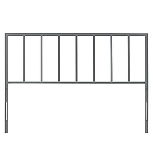 Modway Tatum Modern Farmhouse Metal Queen Headboard in Black