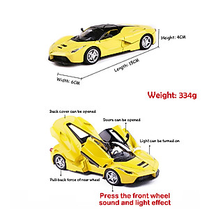 Alloy Collectible Ferrari Race LaFerrari Pull Back Vehicles Diecast Cars Model with Lights and Sounds