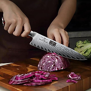 HOSHANHO 3 Pieces Damascus Kitchen Knife Set Ultra-Sharp Knives Set, Professional Chef Knife Set With G10 Ergonomic Handle,Gift Box