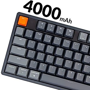 Keychron K10 RGB Full Size Layout Hot-Swappable Mechanical Keyboard for Mac Windows, Multitasking 104-Key Bluetooth Wireless/USB Wired Gaming Keyboard with Gateron G Pro Red Switch Aluminum Frame