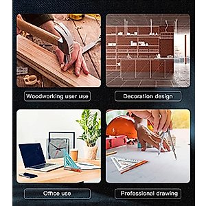 RONGPRO Multifunctional Rafter Square, 7 Inch Triangle Carpenter Square Metal Alloy, Rafter Square Layout Tool