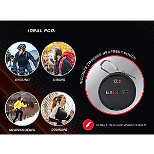 180s Unisex Ultra-Thin & Lightweight EXOLITE Behind-the-head Ear Warmer (Exolite, Black)