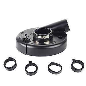 Dust Shroud for 7 Inch Angle Grinder, Universal Grinder Dust Shroud, 7 Angle Grinder Vacuum Attachments Surface Grinding Dust Shroud Black Dust Cover