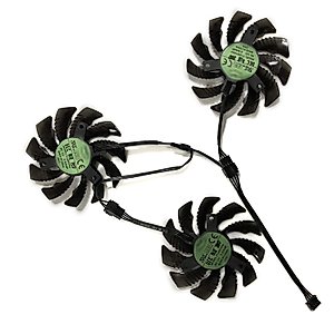 Graphics Card Fans T128010SU GPU Cooler for Gigabyte GTX980 GTX1060 GTX1070 GTX1080Ti GTX 1080/1070Ti/980Ti G1 Rock WINDFORCE R9 Fury Video VGA Cards Cooling (1 Set 80MM 4pin Triple Fan)